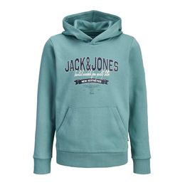 JACK & JONES MINI Sweatshirt Jungen Gr&ouml;&szlig;e 122 cyanblau / dunkelblau / wei&szlig;