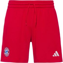 Adidas Fc Bayern M&uuml;nchen Sweatshorts Herren - rot - Gr. S - Baumwolle