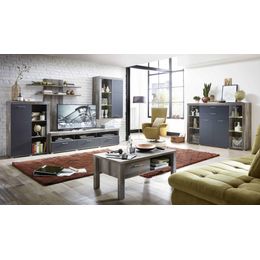 Innostyle Wohnwand mit Highboard und Couchtisch CROWN X