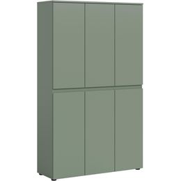 Mehrzweckschrank Inosign "CIPELA", smoke gr&uuml;n nachbildung, B:105cm H:175cm T:37cm, FSC-zertifizierter Holzwerkstoff, Schr&auml;nke, Mehrzweckschrank, BxH:105x175 cm, viel Stauraum, variable Einlegeb&ouml;den, Kleiderstange