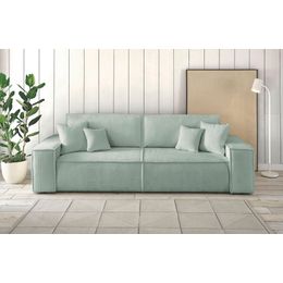 3-Sitzer OTTO HOME, B:257cm H:85cm T:102cm, gr&uuml;n, Bezugstoff aus 90% recyceltem Material ;Aqua Clean ;Gramatur 580g/ qm +/- 5%, Sofas, "FINNLEY,