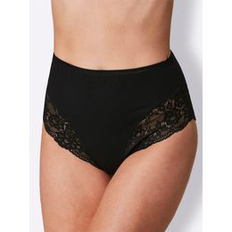 w&auml;schepur W&Auml;SCHEPUR Damen Taillenslip, Gr. 52, schwarz, 95% Baumwolle, 5% Elasthan, Spitze:10% Elasthan, 90% Nylon, Unterhosen