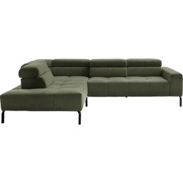 Ecksofa Home Affaire, B:282cm H:75cm T:224cmturtle, 100% Polyester, Wohnzimmer, Sofas, "Claya Move, L-Form, Kopf- & R&uuml;ckenverstellung, Breite 282