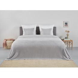 Tagesdecke Andas, B:230cm L:250cm, grau, Baumwolle, Tagesdecken, "Greta", in Waffelpiqu&eacute; Optik, viele Farben erh&auml;ltlich, Decke ab 140 x 200 cm