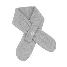 MaxiMo M&auml;dchen Schal, grau, meliert, Fleece, Baumwolle, Modet&uuml;cher, Baumwolle, Steckschlaufe, weich, w&auml;rmend, basic, bequem