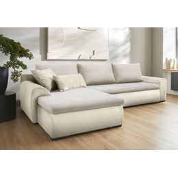 Ecksofa Home Affaire, B:285cm H:85cm T:176cm, beige, 100% Polyester, Wohnzimmer, Sofas, "Win L-Form, B: 285 cm - OTTO. Verl&auml;ssliche Qualit&auml;t.", mit 2