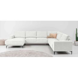 Wohnlandschaft OTTO HOME, B:342cm H:85cm T:260cm, beige, 100% Polyester, Sofas, "OLAND U-Form, XXL, B: 342 cm, Skandi-Design", Skandi-Design in