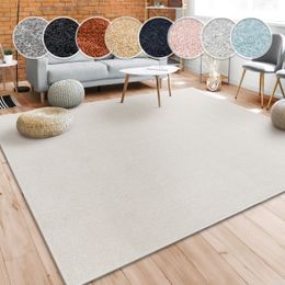 Teppich Paco Home, B:120cm H:13mm L:170cm, beige, Obermaterial: 100% Polypropylen, Wohnzimmer, Teppiche, "Porto 890", Kurzflor, Uni-Farben, ideal im
