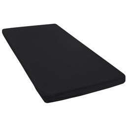 Spannbettlaken bellana, L:200cm, schwarz, Mako-Jersey, Obermaterial: 100% Baumwolle, Bettlaken, "Melone Topper in Gr. 90x200, 140x200 oder 180x200
