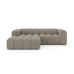 Ecksofa OTTO HOME "KALLIE L-Form, 248 cm - OTTO. Verl&auml;ssliche Qualit&auml;t.", taupe, B:248cm H:72cm T:186cm, 100% Polyester, Sofas, Ecksofa, Bubble Optik, moderne Steppung, hoher Sitzkomfort