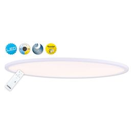 N&auml;ve N&Auml;VE LED Deckenleuchte "Amalfi", 1, H: 5,5cm, 1 Stk., wei&szlig;, Wohnzimmer, Leuchten, oval, dimmbar und Nachtlichtfunktion mittels Fernbedienung, CCT