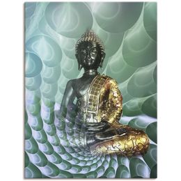 Wandbild Artland, B:90cm H:120cm, bunt, Wohnzimmer, Bilder, "Buddhas Traumwelt CB", als Alubild, Leinwandbild, Poster in verschied. Gr&ouml;&szlig;en