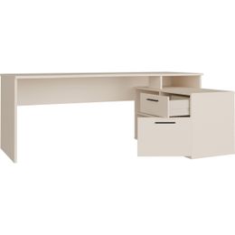 Schreibtisch FORTE, B:200cm H:75,7cm T:121,8cmkashmir beige, kashmire beige, kashmir beige, Jugendzimmer, Tische, "Eckschreibtisch Tezaur", mit viel