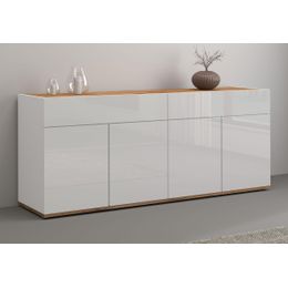 Sideboard Inosign, B:160,1cm H:70cm T:35cm, wei&szlig;, FSC-zertifizierter Holzwerkstoff, Wohnzimmer, Sideboards, "Garda Kommode, Schrank, 4 T&uuml;ren mit