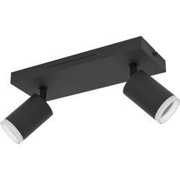 Eglo Deckenspot "MELITELLO-Z Spotlampe - Alu, Stahl - LED - 2X3,7W - IP20", 2, H: 8cm, 1 Stk.schwarz, K&uuml;che, Leuchten, Wandleuchte, Wandspot,
