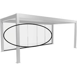 Glasschiebet&uuml;r BioHort, B:568cm H:234,9cmquarzgrau, metallic, Glas, Stahl, T&uuml;ren, "Klarglas Gr. 6 m f&uuml;r Pergola, verschiedene Farben", 568x 234,9 cm,