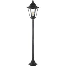Eglo Stehlampe "Navedo Au&szlig;en-Stehlmape, Au&szlig;enlampe, Aluguss und Glas, E27, IP44, Lampe", 1, &Oslash; 23cm H: 120cm, 1 Stk.schwarz, Leuchten, Stehleuchte -