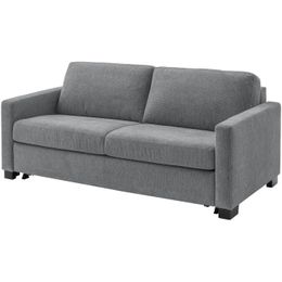 Schlafsofa Home Affaire, B:206cm H:81cm T:98cmanthrazit, 100% Polyester, Jugendzimmer, Sofas, "Vionelle, 3-Sitzer mit Kaltschaummatratze nach Wahl,