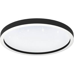 Eglo Deckenleuchte "Montemorelos-Z Deckenlampe, ZigBee 3.0, Kristall-Effekt, Flurlampe", 1, &Oslash; 57cm H: 7cm, 1 Stk.schwarz, Leuchten,