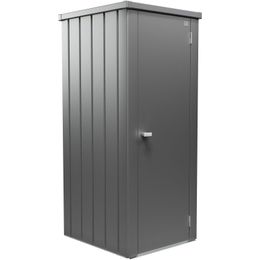 Mehrzweckschrank BioHort "Julia Gr. L HIGH, verschiedene Farben", quarzgrau, metallic, B:77,7cm H:180,9cm T:87cm, Stahl, Schr&auml;nke, Mehrzweckschrank, 77,7x 180,9x 87 cm, Terrassenschrank f&uuml;r kleine Au&szlig;enfl&auml;chen