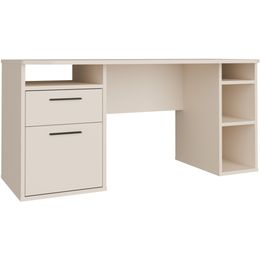 Schreibtisch FORTE, B:160cm H:75,7cm T:72cm, beige, Jugendzimmer, Tische, "Tezaur", mit Schubkasten und T&uuml;r, B/H/T 160/75,7/72 cm
