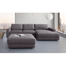 Ecksofa Home Affaire, B:303cm H:84cm T:176cm, grau, 100% Polyester, Wohnzimmer, Sofas, "Bloomfield, bequem und elegant, OTTOs Choice, Breite 303cm,