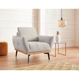 Sessel, B:92cm H:87cm T:95cm, beige, exxpo - SOFA FASHION, Wohnzimmer, Sessel, "Palic, Loungesessel mit R&uuml;ckenverstellung, hoher