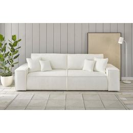 3-Sitzer OTTO HOME, B:257cm H:85cm T:102cm, wei&szlig;, Bezugstoff aus 90% recyceltem Material ;Aqua Clean ;Gramatur 580g/ qm +/- 5%, Sofas, "FINNLEY,