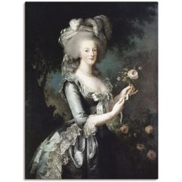 Wandbild Artland, B:60cm H:80cm, grau, Wohnzimmer, Bilder, "Marie Antoinette, 1783", als Leinwandbild, Poster in verschied. Gr&ouml;&szlig;en