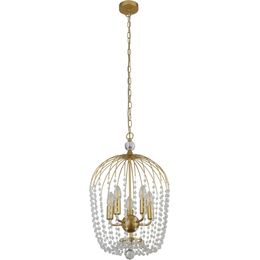 Searchlight H&auml;ngeleuchte "Shower 5Lt Pendant", 5, &Oslash; 36cm H: 46cm, 1 Stk., gold, Esszimmer, Leuchten