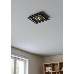 Eglo Deckenleuchte "Balazote Deckenlampe quadratisch aus Metall und Konststoff Lampe", 10, H: 5cm, 1 Stk., schwarz, Wohnzimmer, Leuchten,