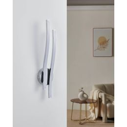 Eglo Wandleuchte "Valmora Wandlampe, Alu und Kunststoff, Wohnzimmerlampe, Flurlampe", 2, H: 45cm, 1 Stk., silber, Kinderzimmer, Leuchten, Eglo LED