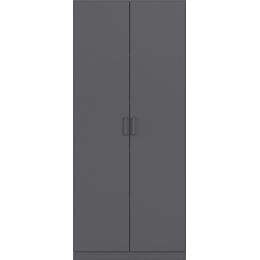 Mehrzweckschrank Rauch, B:91cm H:210cm T:41cmgraumetallic, griffe graumetallic, Holzwerkstoff, K&uuml;che, Schr&auml;nke, "Garderobe Kleiderschrank Schrank