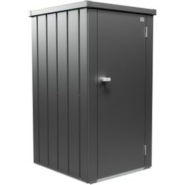 Mehrzweckschrank BioHort "Julia Gr. L, verschiedene Farben", dunkelgrau, metallic, B:77,7cm H:140,2cm T:87cm, Stahl, Schr&auml;nke, Mehrzweckschrank, 77,7x 140,2x 87 cm, Terrassenschrank f&uuml;r kleine Au&szlig;enfl&auml;chen