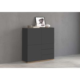 Highboard Inosign, B:102cm H:110,2cm T:35cmanth, eiche w, FSC-zertifizierter Holzwerkstoff, Wohnzimmer, Sideboards, "GARDA,Kommode, Made in Italy,