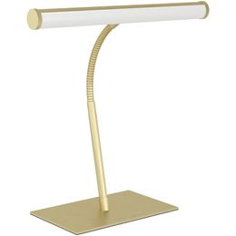 Eglo Tischleuchte "RICCIONE Tischlampe - Stahl, Alu - LED - 1X5W - IP20", messing, geb&uuml;rstet, 1, H: 39,5cm, 1 Stk., Leuchten, Nachttischlampe, Schreibtischleuchte, Leselampe, L30 x B19 x H39,5 cm, Tischleuchte