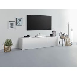 borchardt M&ouml;bel Lowboard BORCHARDT M&Ouml;BEL, B:139cm H:35cm T:35cm, wei&szlig;, Spanplatte, Sideboards, "Sophia, TV-Schrank mit 3 T&uuml;ren, h&auml;ngend oder stehend", Modernes