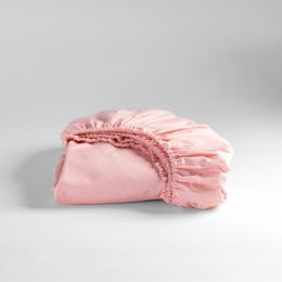 Spannbettlaken Cinderella, B:140cm L:200cm, pink, Renforc&eacute;, Obermaterial: 100% Baumwolle, Bettlaken, "Cinderella Weekend Baumwolle, f&uuml;r Matratzen bis