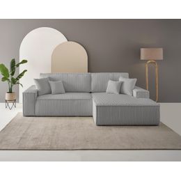 Ecksofa OTTO HOME, B:267cm H:85cm T:167cm, grau, Bezugstoff 100% PES ;Gramatur 400g/qm +/- 5%, Wohnzimmer, Sofas, "FINNLEY, L-Form 257 cm,