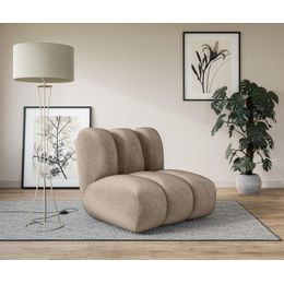 Sessel, B:102,5cm H:83cm T:106,5cm, grau, LeGer Home by Lena Gercke, 100% Polyester, Wohnzimmer, Sessel, "Priya Loungesessel, moderne Steppung, auch