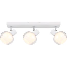 Globo LIGHTING Deckenstrahler "TOKKI", H: 13,5cm, 1 Stk.wei&szlig;, Leuchten, Deckenspot/Glas gef&auml;rbt/Flur/Wohnzimmer