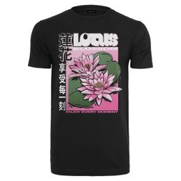MisterTee Damen T-Shirt "MisterTee Lotus Flower Tee"schwarz, Gr. L, unifarben, 100% Baumwolle, Shirts