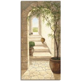 Wandbild Artland, B:75cm H:150cm, beige, Wohnzimmer, Bilder, "Toskanischer Durchgang", als Alubild, Leinwandbild, Poster, Wandaufkleber in verschied.
