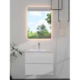 Badm&ouml;bel-Set Welltime, B:60cm H:48cm T:43cm, wei&szlig;, MDF, Kastenm&ouml;bel-Sets, "Toledo in verschiedenen Breiten erh&auml;ltlich"