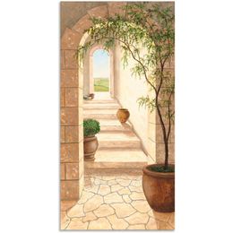 Wandbild Artland, B:75cm H:150cm, beige, Wohnzimmer, Bilder, "Toskanischer Durchgang", als Alubild, Leinwandbild, Poster, Wandaufkleber in verschied.
