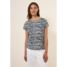 Cecil Damen T-Shirt, grau, Gr. XXL, bedruckt, Web, 50% Baumwolle, 50% Modal, Shirts, Feel Good Fit