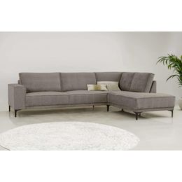 Ecksofa OTTO HOME, B:289cm H:85cm T:210cm, beige, 100% Polyester, Wohnzimmer, Sofas, "OLAND L-Form, B: 289 cm, Skandi-Design", Struktur, Flachgewebe,