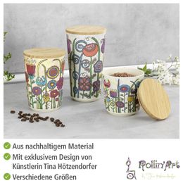 Wenko Aufbewahrungsdose "Modell Garden", 3 Stk., B/H/T: 10,5cm x 10,5cm x 10,5cm &Oslash; 10,5cmmehrfarbig, K&uuml;che, Aufbewahrungsboxen, aus Biokunststoff,