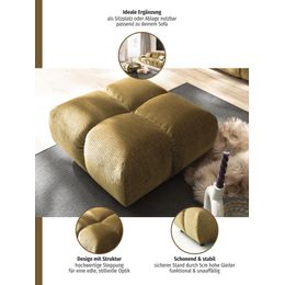 Polsterhocker Home Affaire, B:73cm H:41cm T:73cmanthrazit, 100% Polyester, Hocker, "Cozy Bubble, mit eleganter Steppung, weich gepolstert, 73x73 cm",