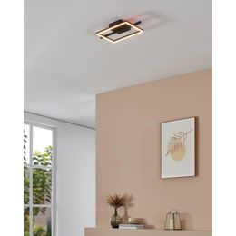 Eglo Deckenleuchte "Amandolo Deckenlampe RGB Backlight Fernbedienung inkl. geometrisch", 1, H: 6,5cm, 1 Stk., schwarz-wei&szlig;, Wohnzimmer, Leuchten,
